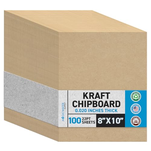 MagicWater Chipboard Sheet for DIY Projects - 8x10 Inch - 100 Pack - 2 ...